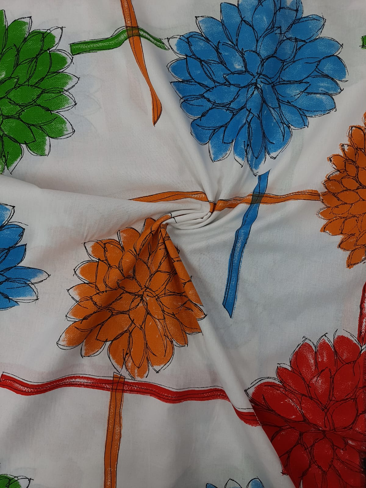 Percal Estampado Bella Floral Colorido - 150 Fios - LUCIENE TECIDOS